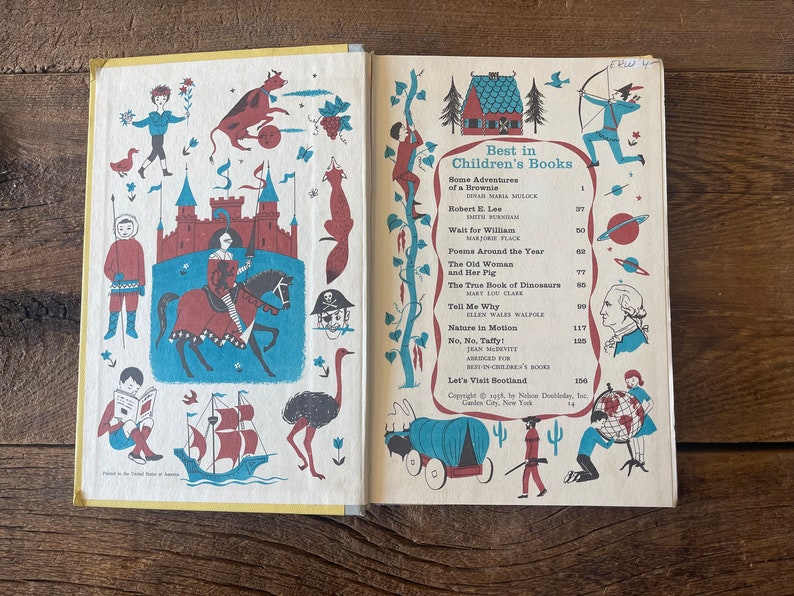 Best in Children's Books // 1958 // Children's Literature - Etsy