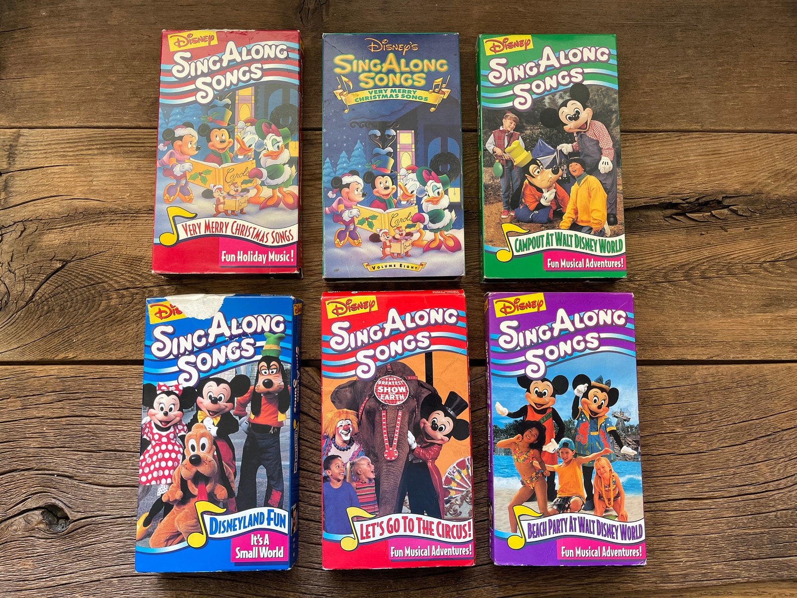 Disney Sing Along Songs Vhs Sold Individually Etsy