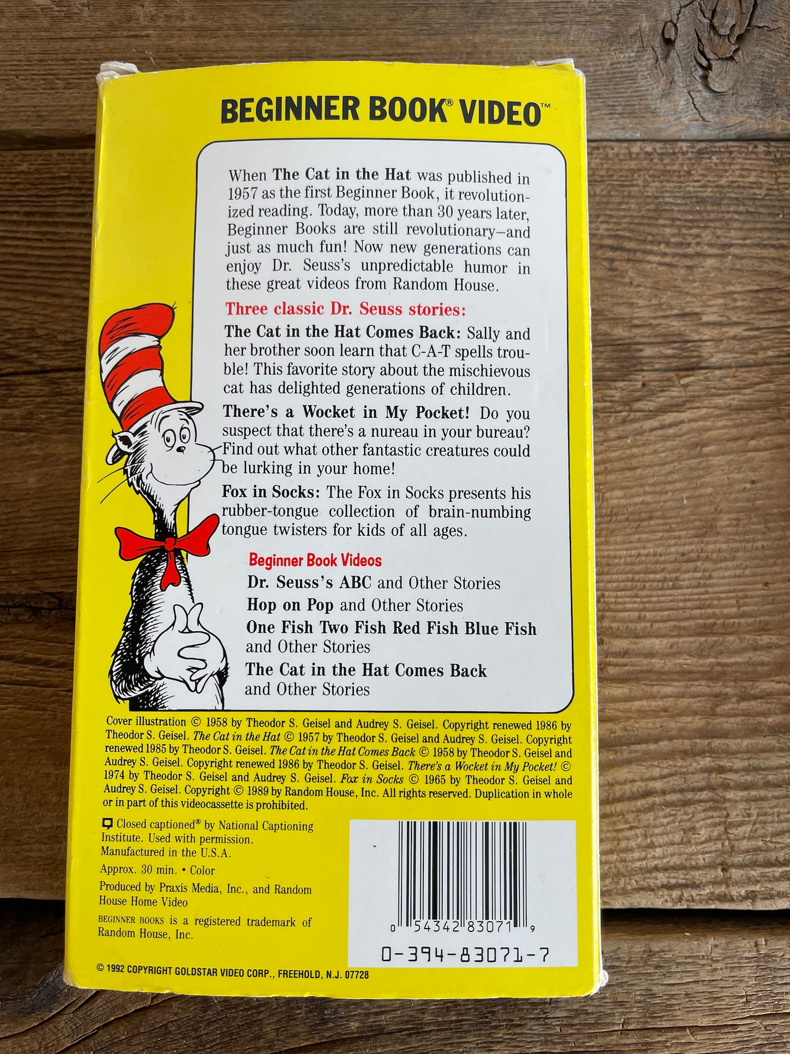 Vintage Dr. Seuss VHS Movies // You Choose // ABC the Cat in - Etsy