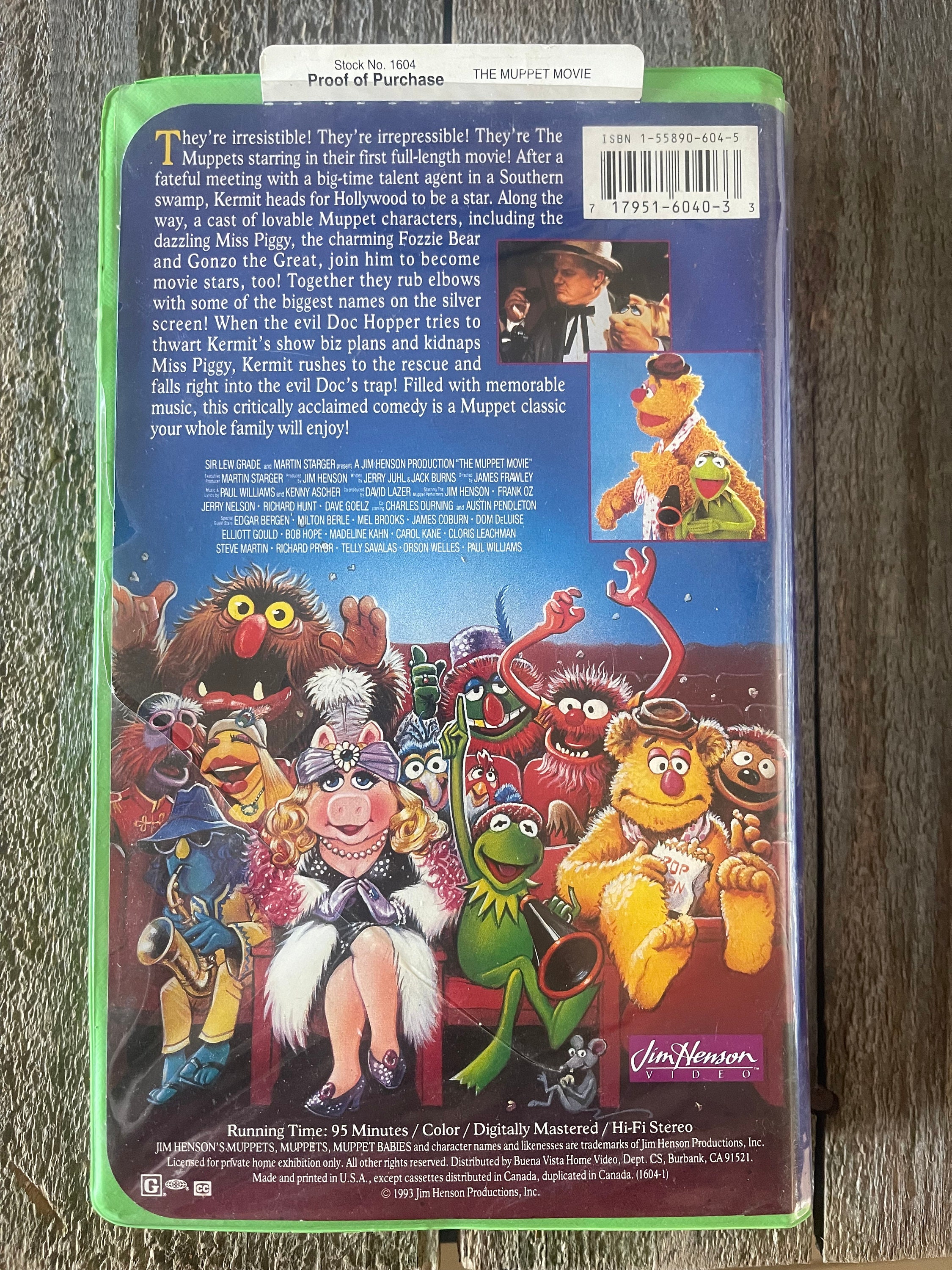 The Muppet Movie VHS // Jim Henson Video // 1993 - Etsy