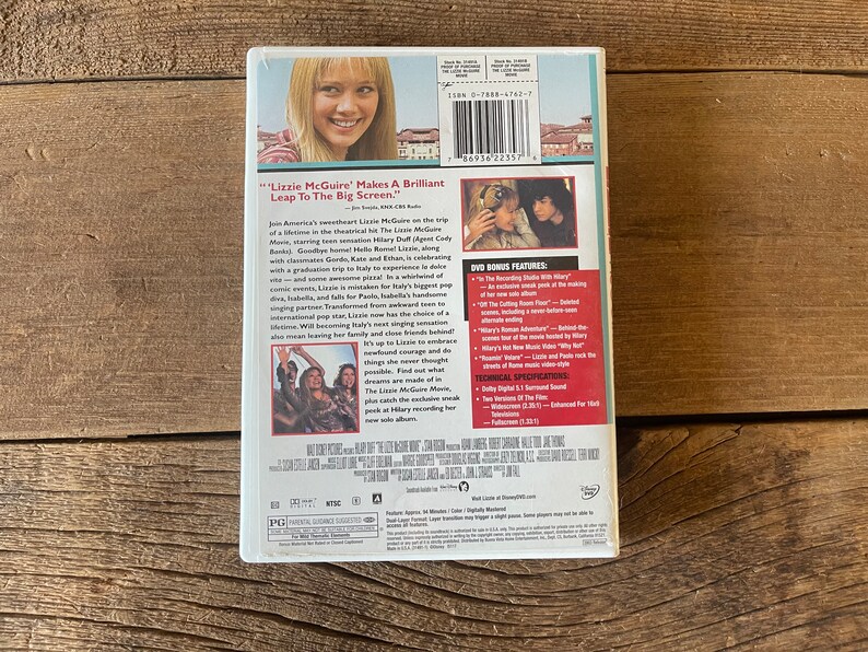 The Lizzie Mcguire Movie DVD // Hilary Duff // Walt Disney - Etsy