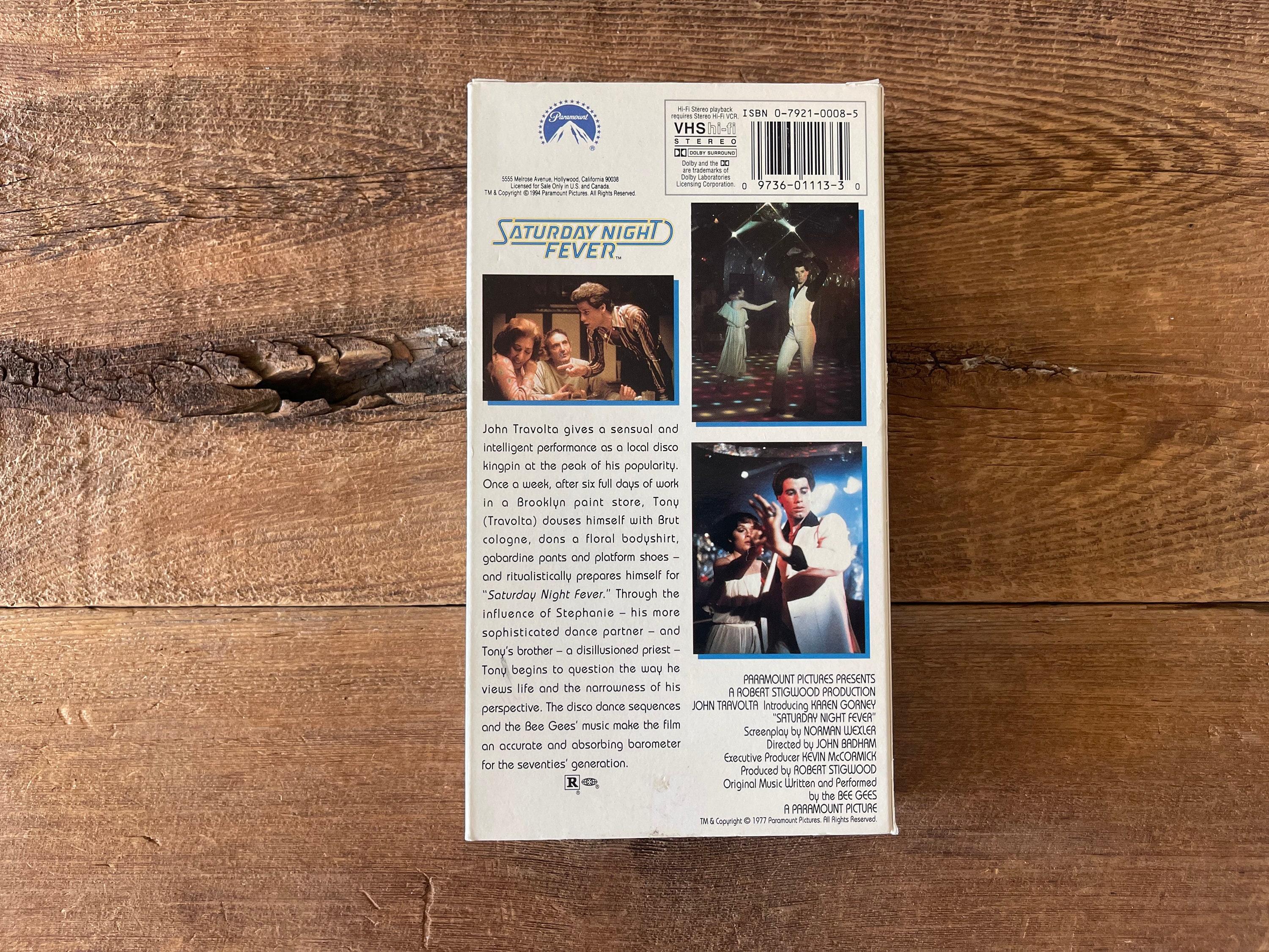 Saturday Night Fever VHS // 1977 // John Travolta // 1994 Copy // Bee ...