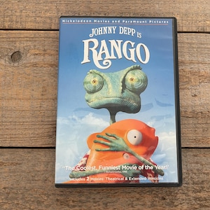 Rango DVD // Johnny Depp // Nickelodeon & Paramount Pictures // Rated ...