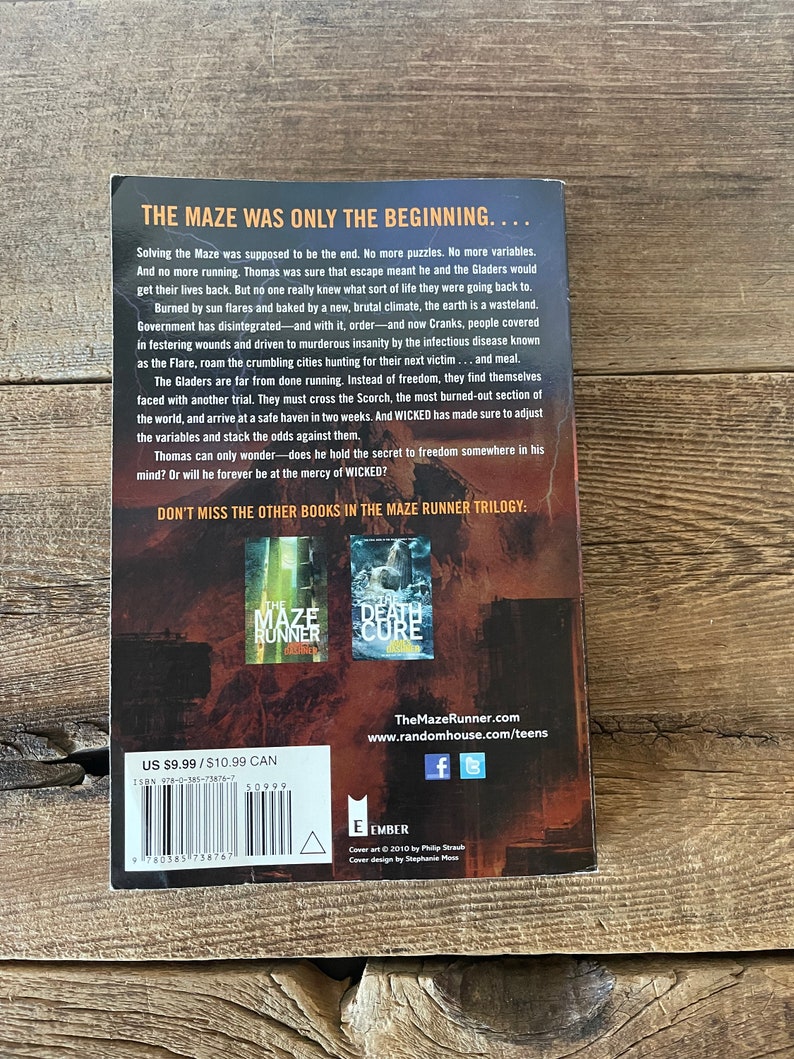 The Scorch Trials // James Dashner // Maze Runner Trilogy Book - Etsy