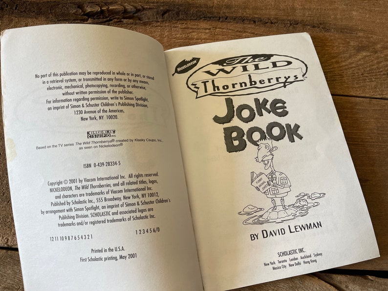 The Wild Thornberrys Joke Book // David Lewman // 2001 - Etsy