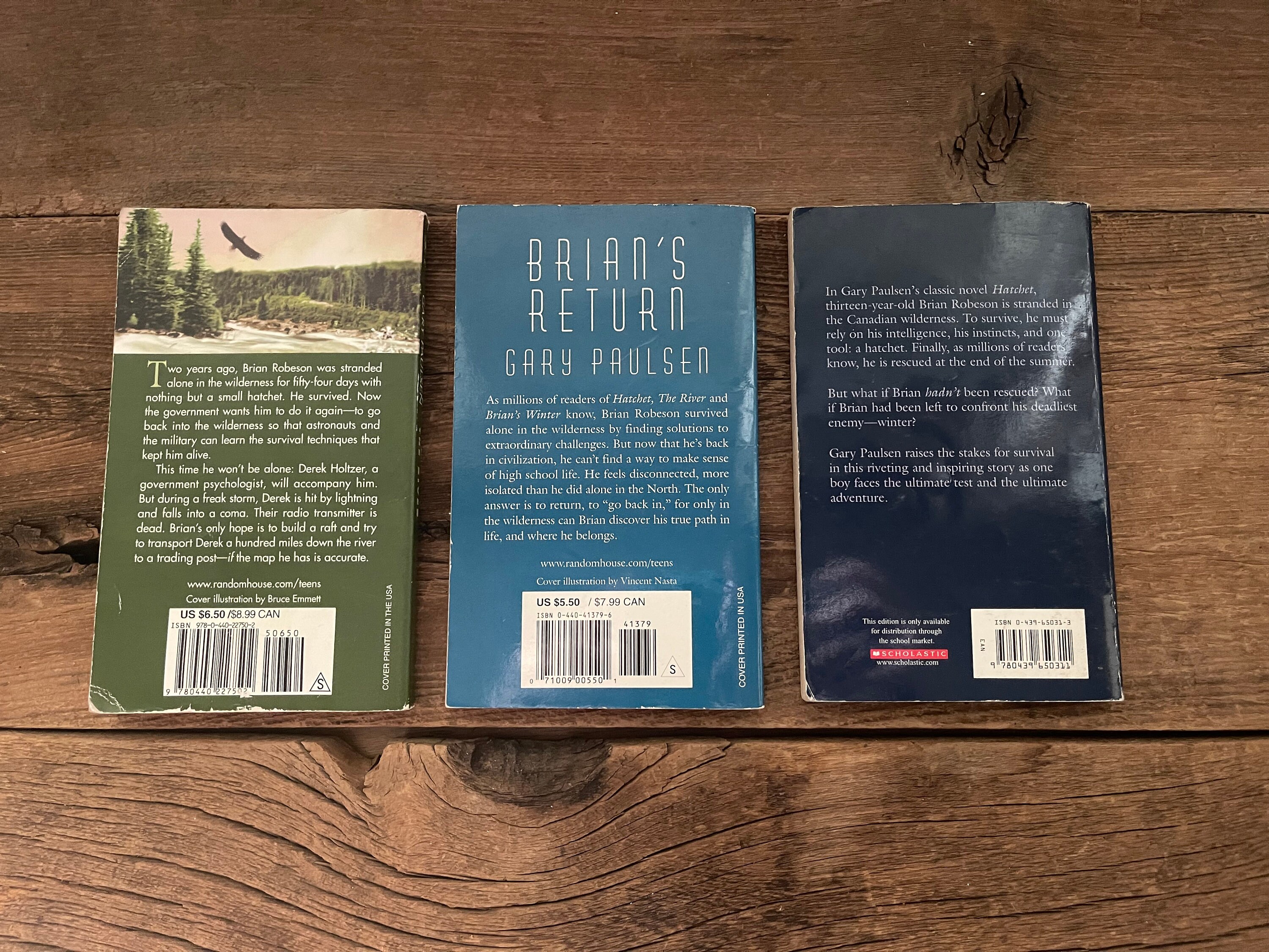 Gary Paulsen Books // You Choose // the Hatchet Series // the River ...