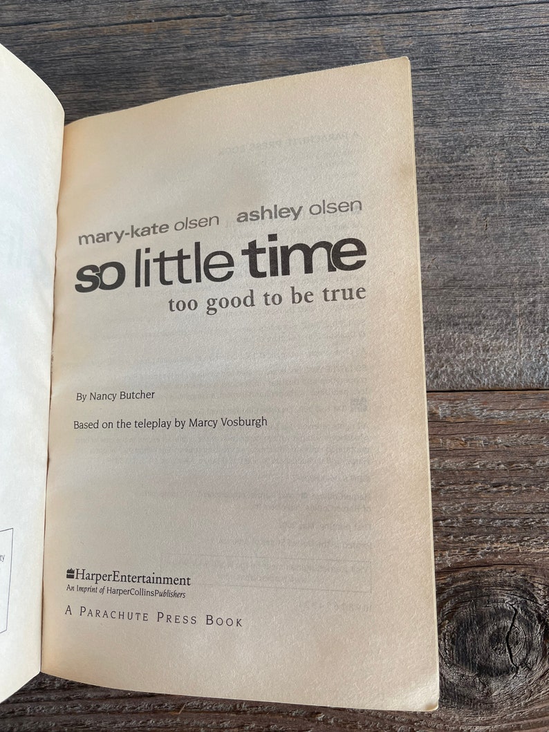 So Little Time // Mary Kate & Ashley Olsen // Choose One | Etsy