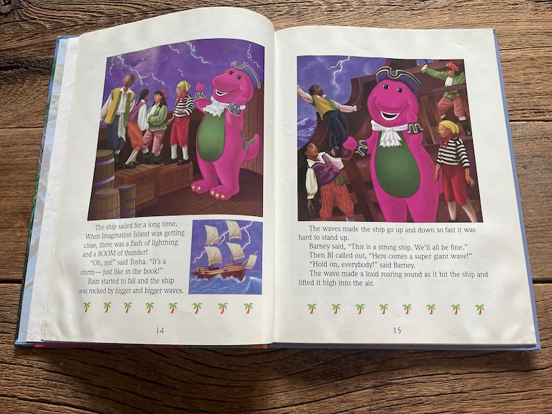 Barney's Imagination Island Book // 1994 // Large Oversized Book - Etsy