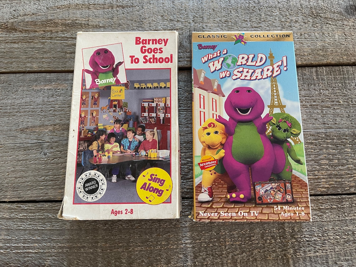 Vintage Barney VHS Movies // You Choose // Barney Goes to School or ...