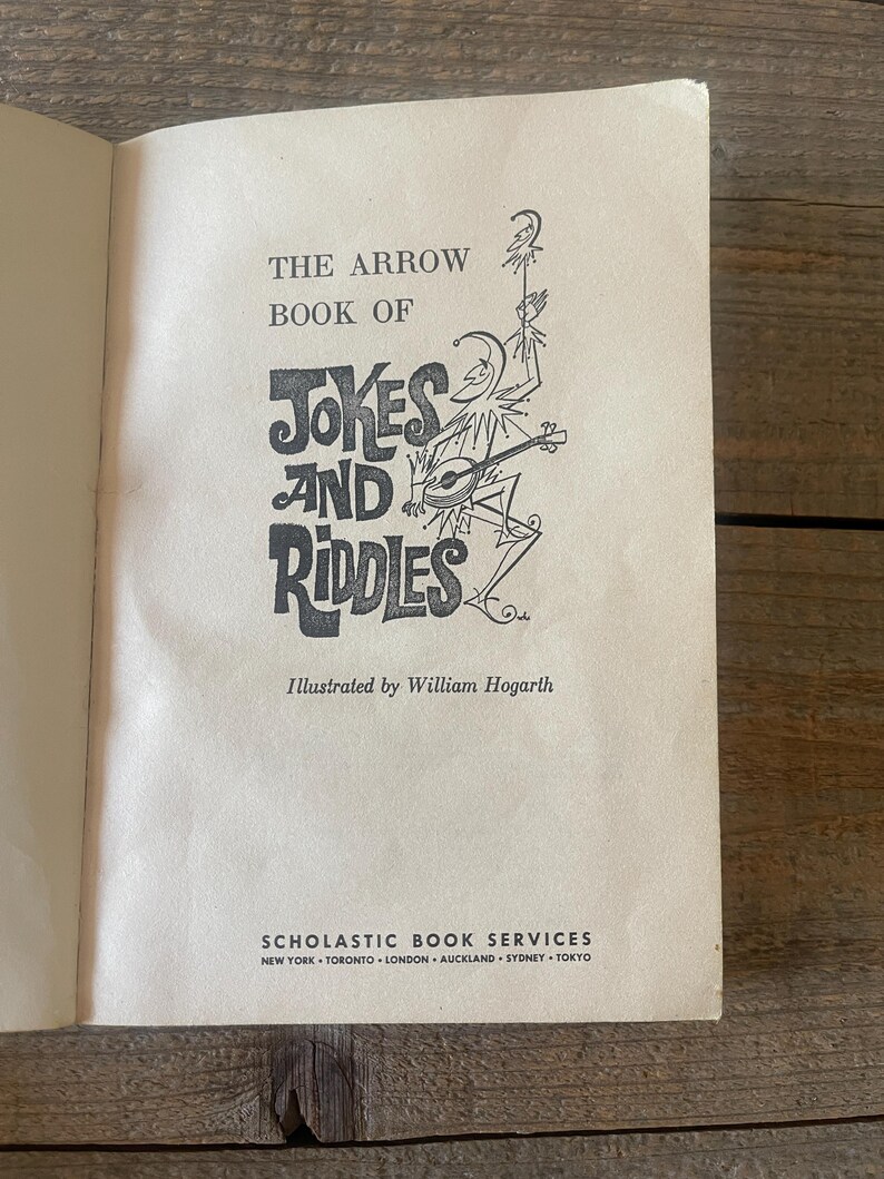 The Arrow Book of Jokes and Riddles - 1972 Scholastic Edition - Etsy