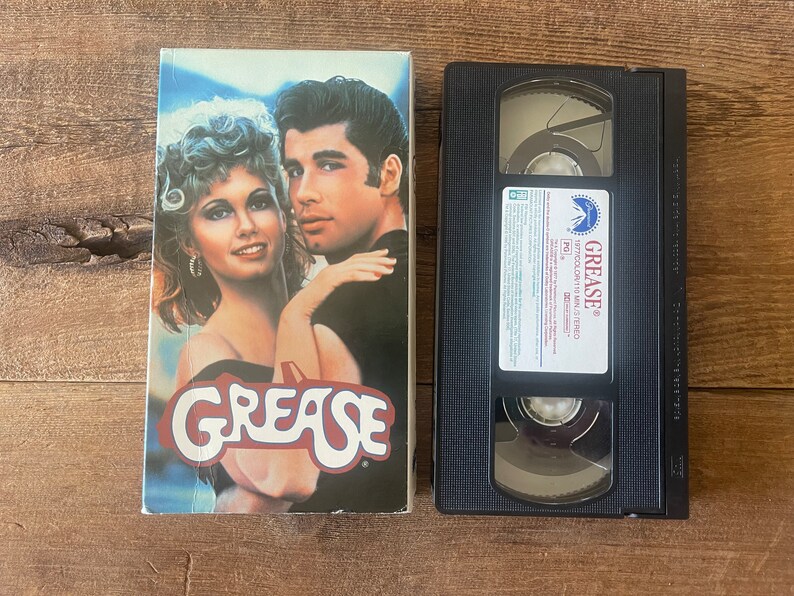 Grease // Vintage 1977 Movie // 1990 VHS // John Travolta, Olivia ...