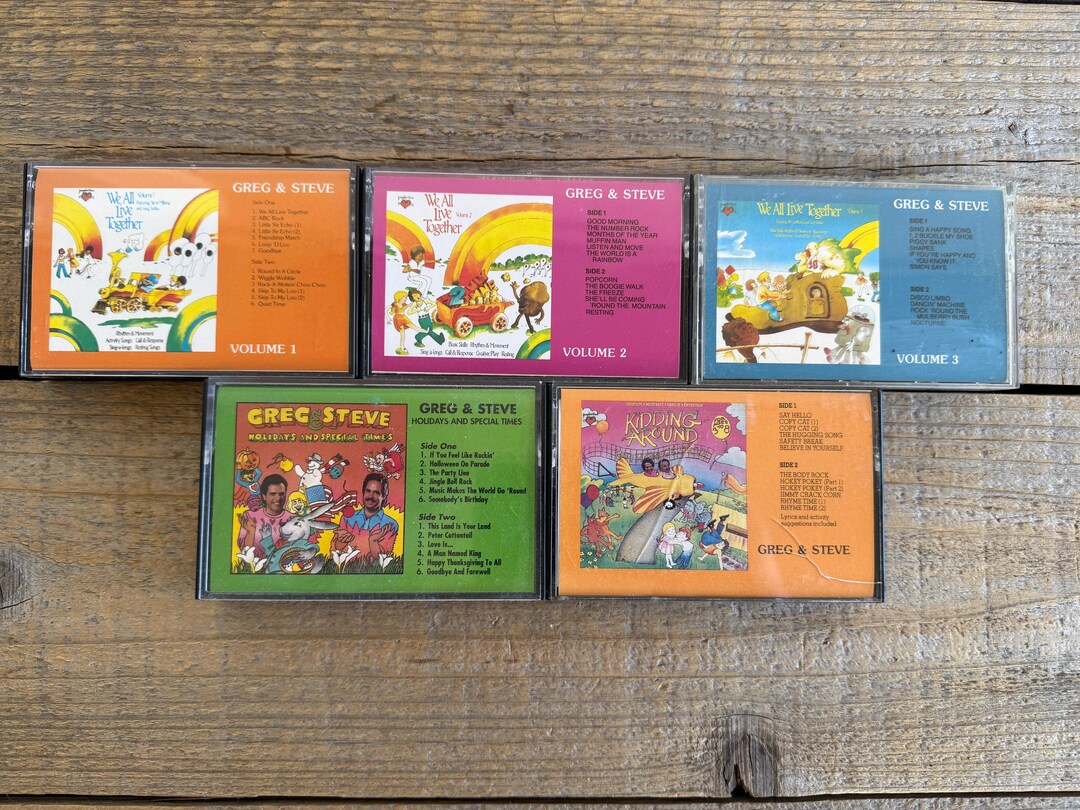 Greg & Steve Cassettes: Children's Music - Volume 1, 2, or Holidays - Etsy