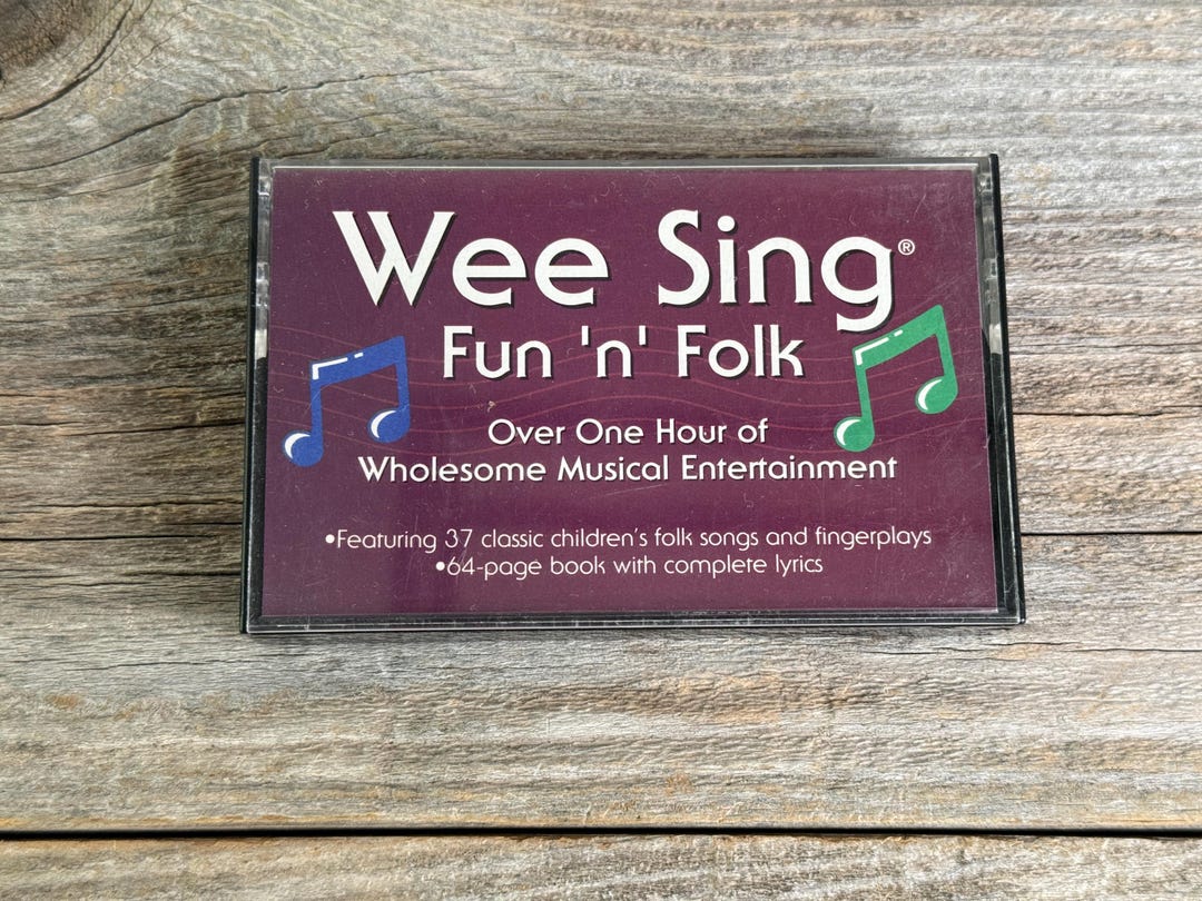 Wee Sing Cassette: Fun 'n' Folk // Vintage Kids Music Cassette 1989 - Etsy