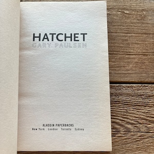 Hatchet by Gary Paulsen // Newbery Honor // Young Adult Fiction Book - Etsy