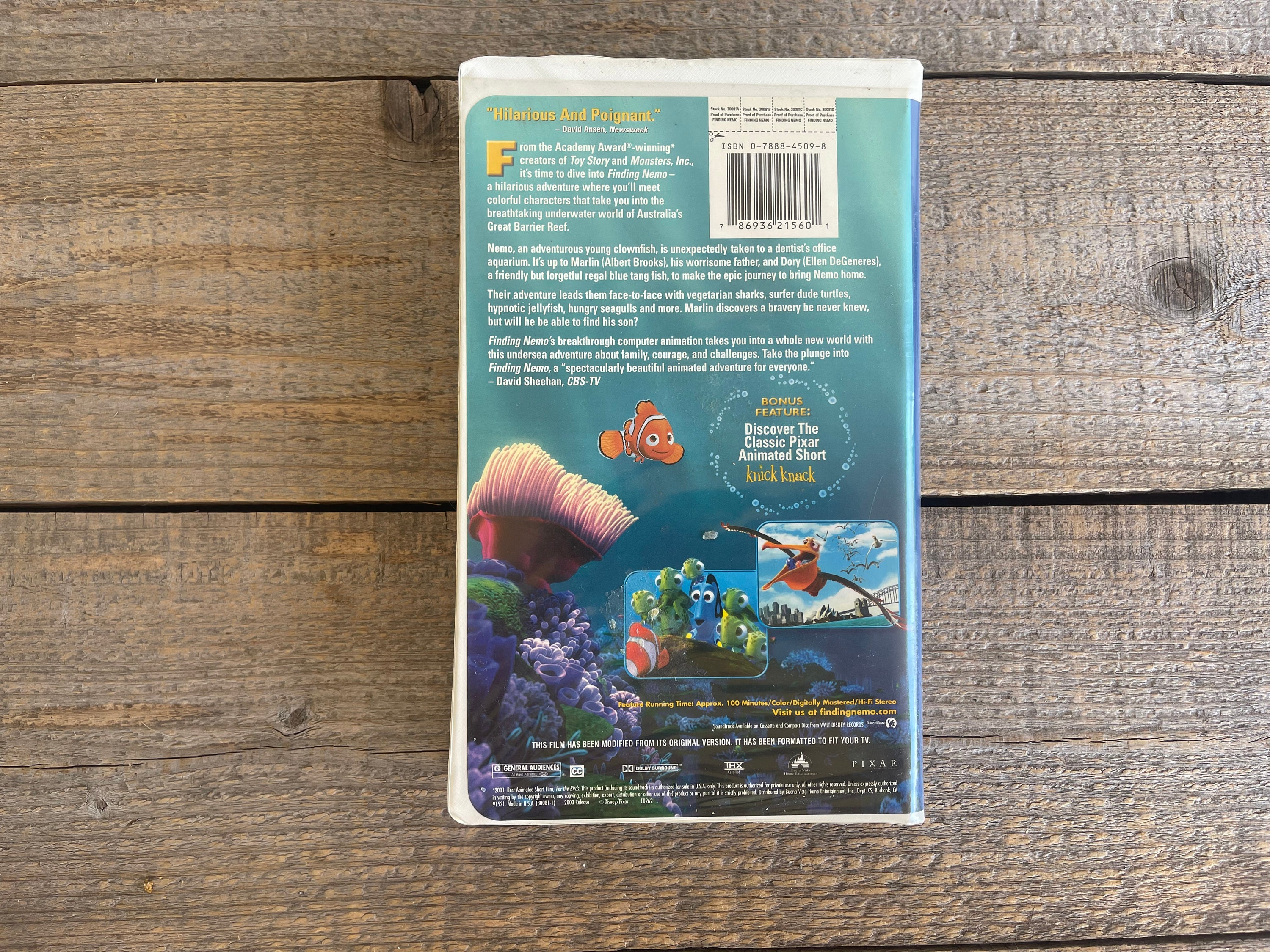 Finding Nemo VHS Movie // Walt Disney, Pixar // 2001 // Albert Brooks ...