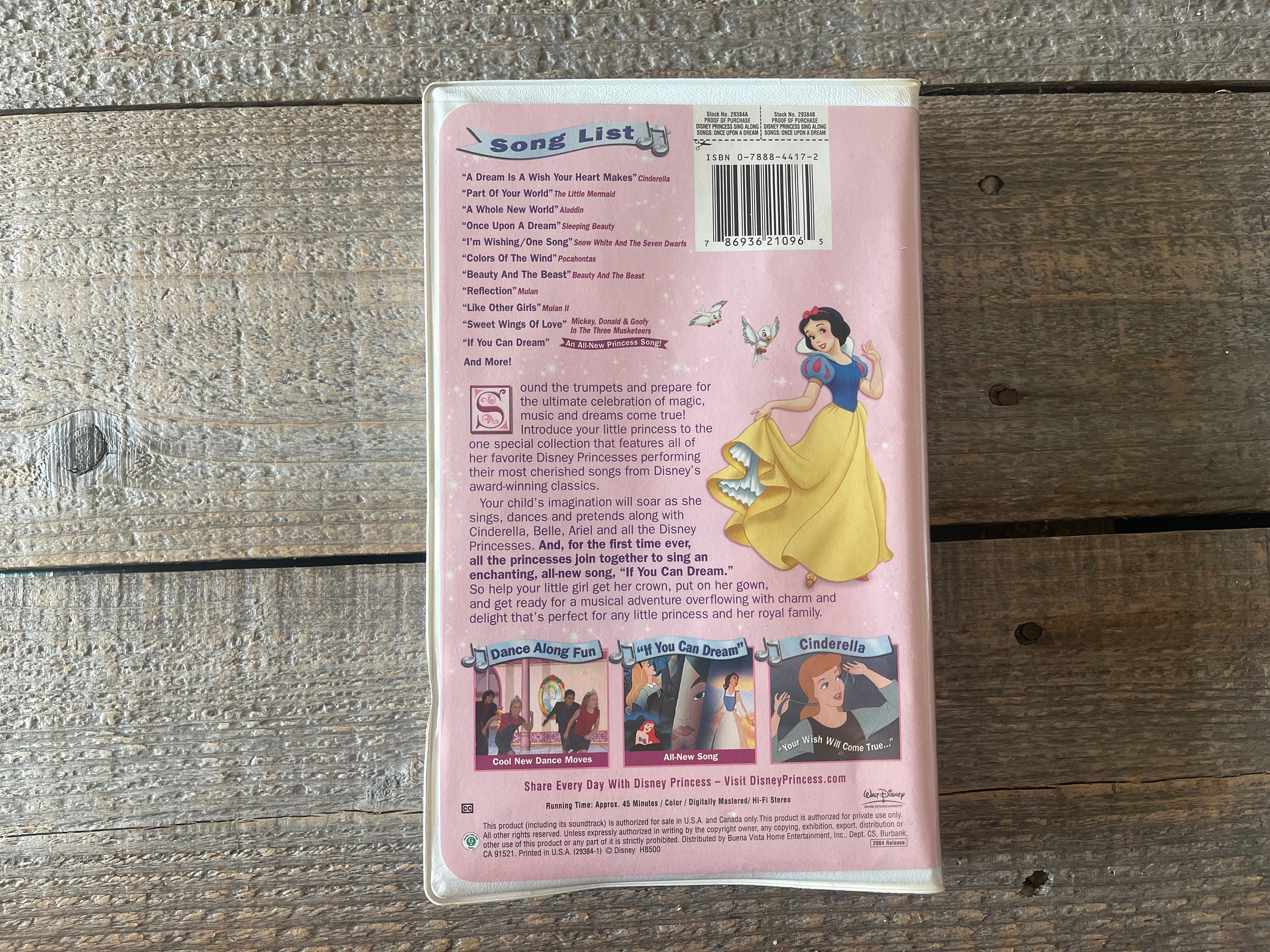 Disney Princess VHS Clamshell // Sing Along Songs // Once Upon A Dream ...