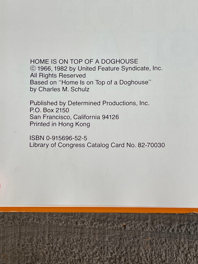 Vintage Peanuts Book: Home is on Top of A Doghouse, 1982 - Etsy Canada