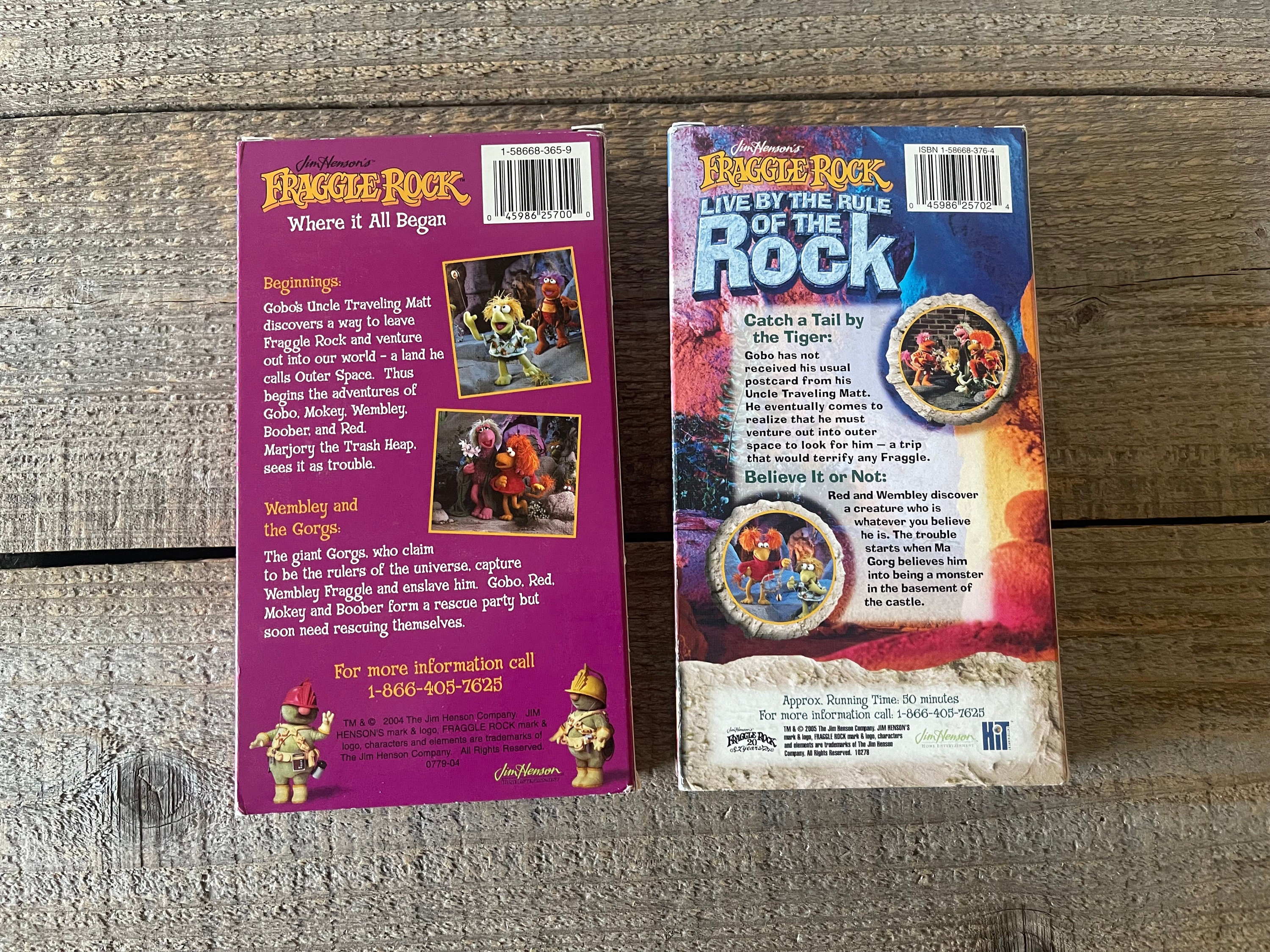 Fraggle Rock VHS Movies // Set of 2 // Jim Henson // Live by the Rule ...