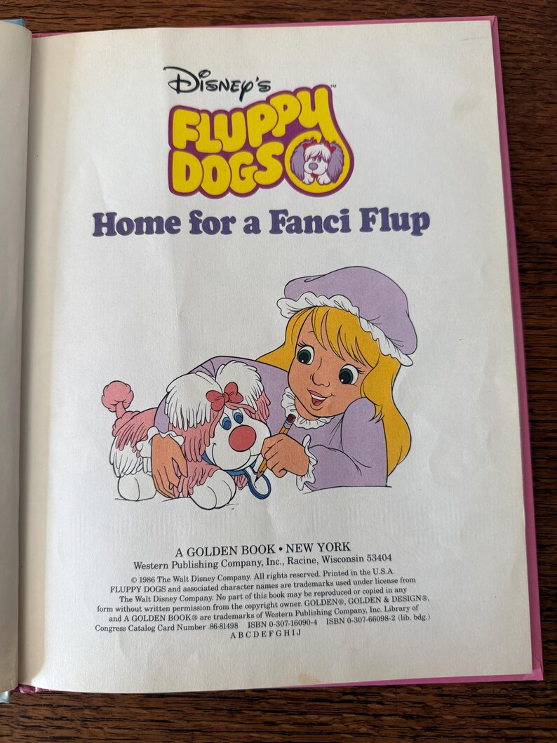 Disney's Fluppy Dogs Book, "home for a Fanci Flup" 1986 Golden Book - Etsy