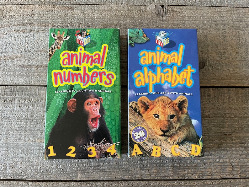 Animal Alphabet & Animal Numbers // Vintage VHS Learning Movies // Time ...