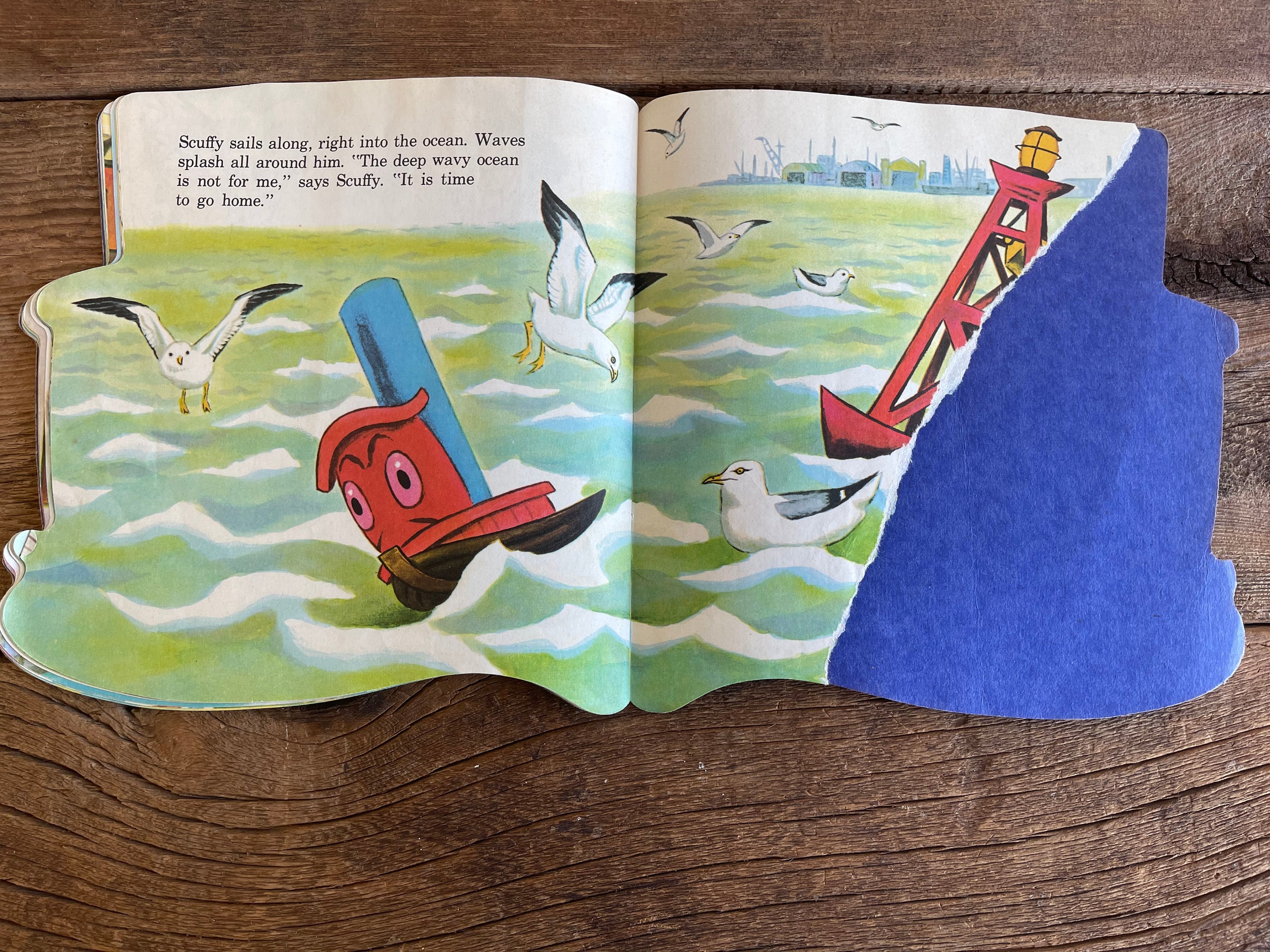 Scruffy the Tugboat // A Golden Shape Book // 1978 - Etsy