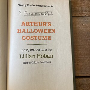 Arthur's Halloween Costume // Lillian Hoban // an I Can Read Book ...