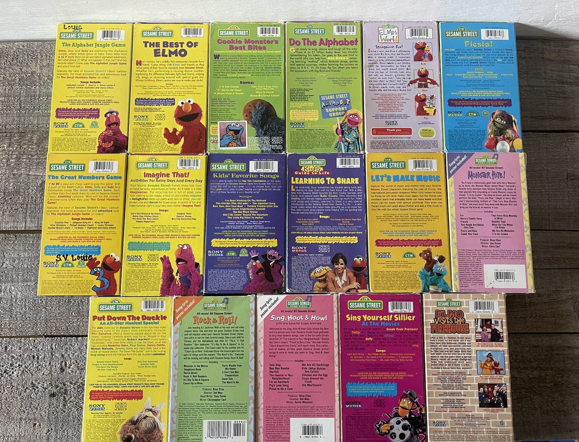 Sesame Street VHS Movies // Sold Individually // Elmo, Do the Alphabet ...
