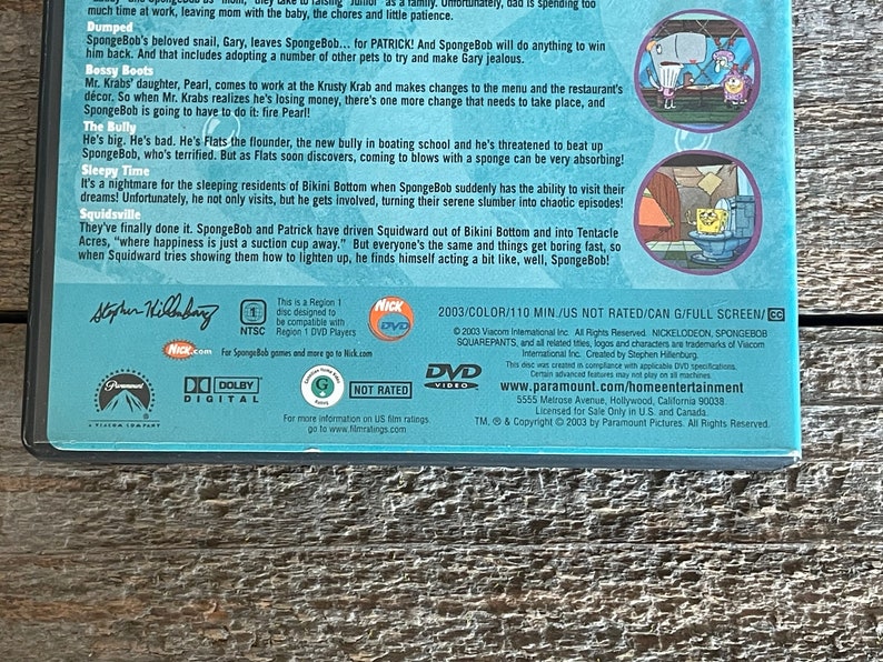 Spongebob Squarepants DVD // Tide and Seek // Nickelodeon 2003 - Etsy