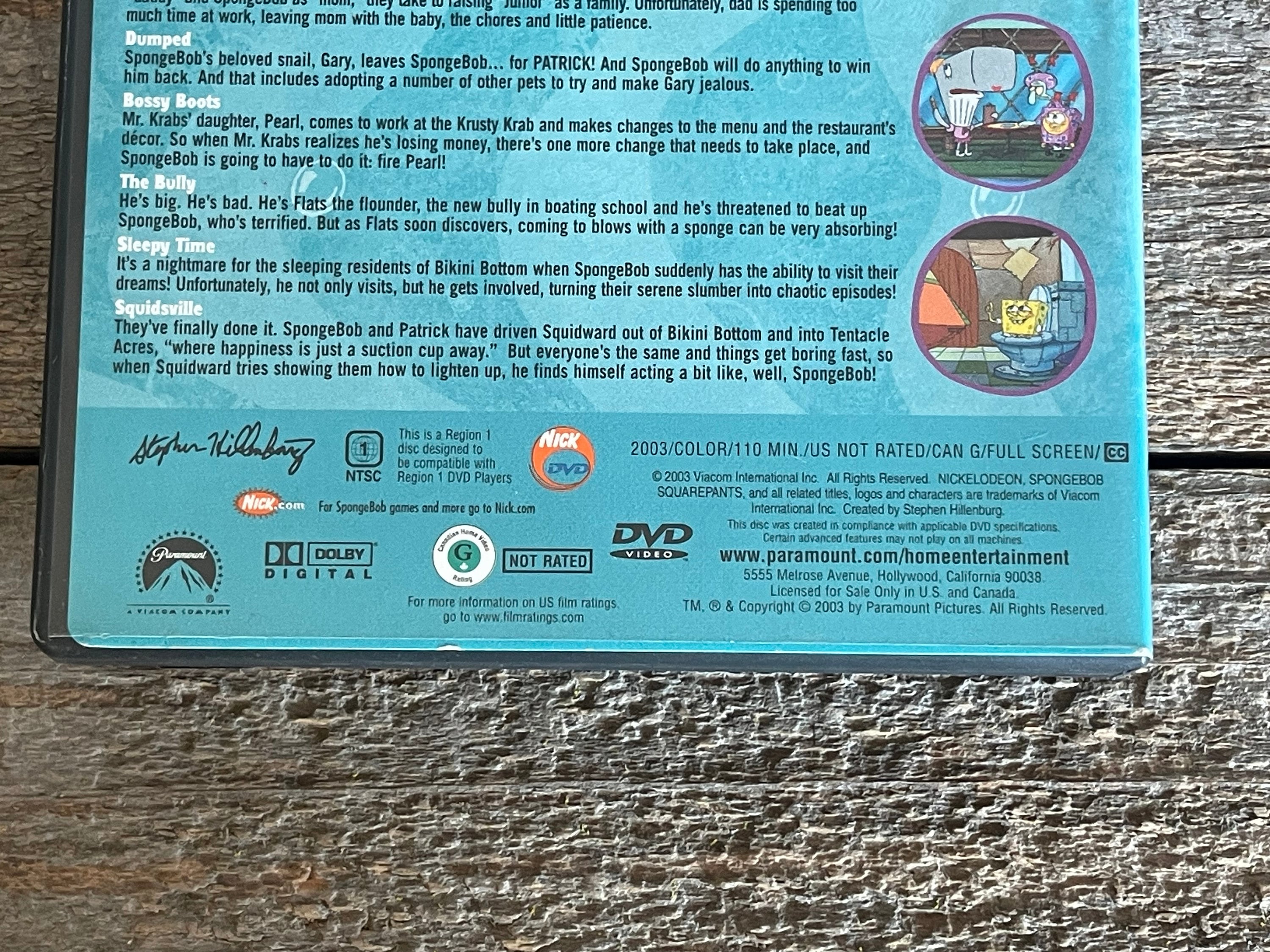 Spongebob Squarepants DVD // Tide and Seek // Nickelodeon 2003 - Etsy