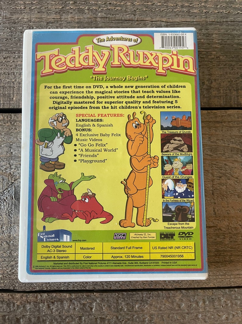 The Adventures of Teddy Ruxpin DVD, Episodes 1-5 // Volume 1: the ...