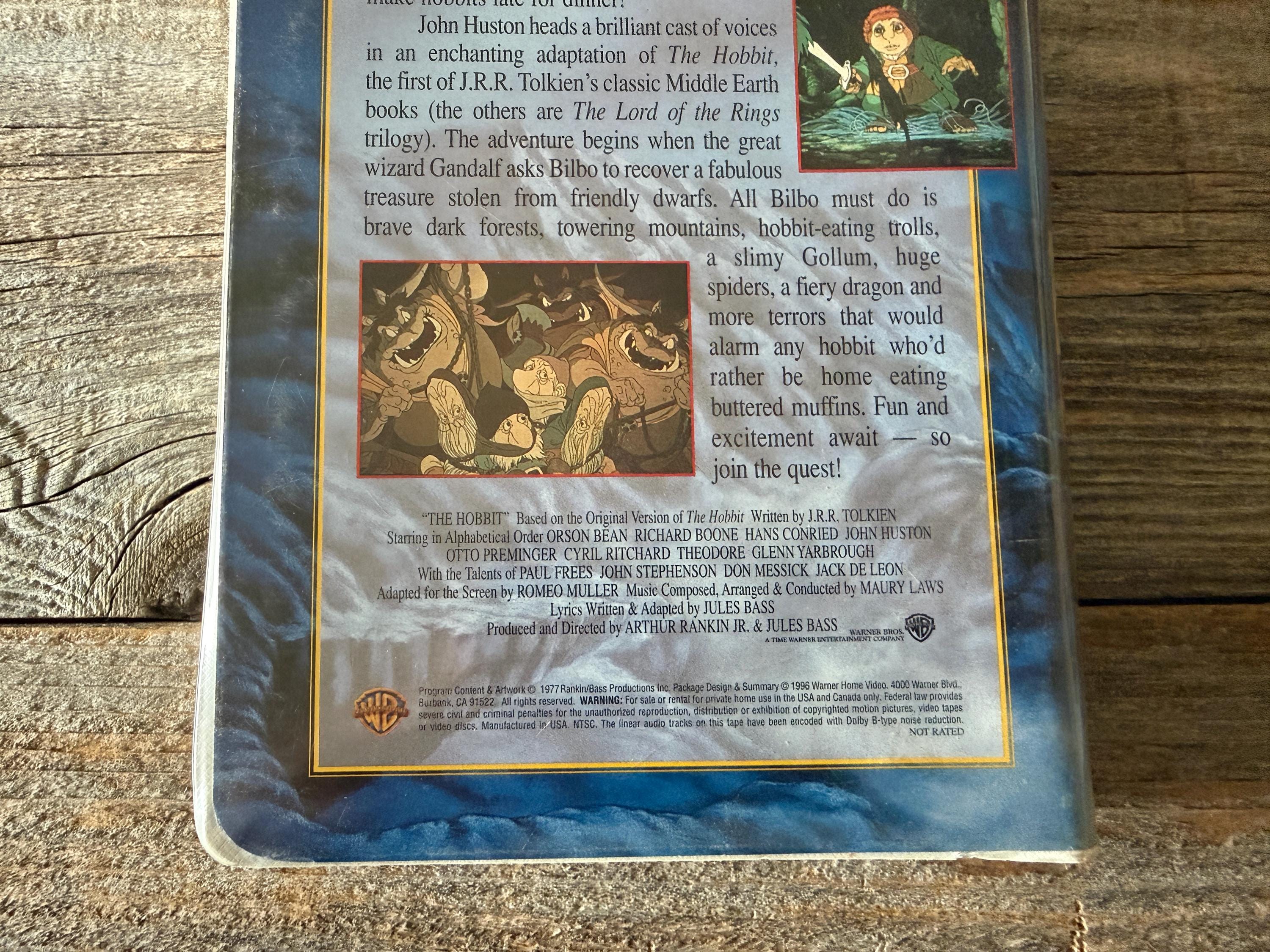 The Hobbit VHS Animated Movie Warner Bros Clamshell Case J.R.R. Tolkien ...