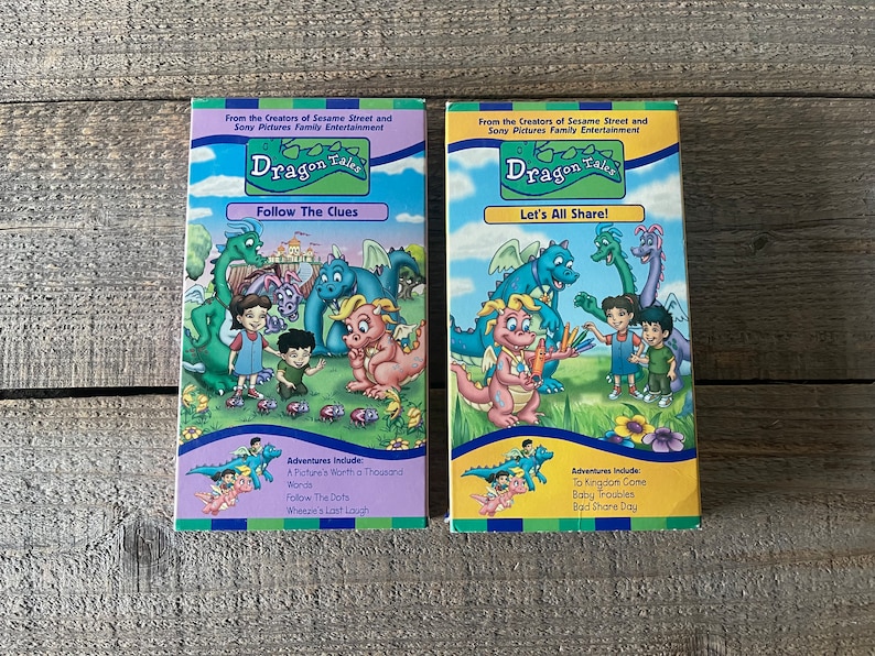 Dragon Tales VHS Movies // Set of 2 // Follow the Clues, Let's All ...