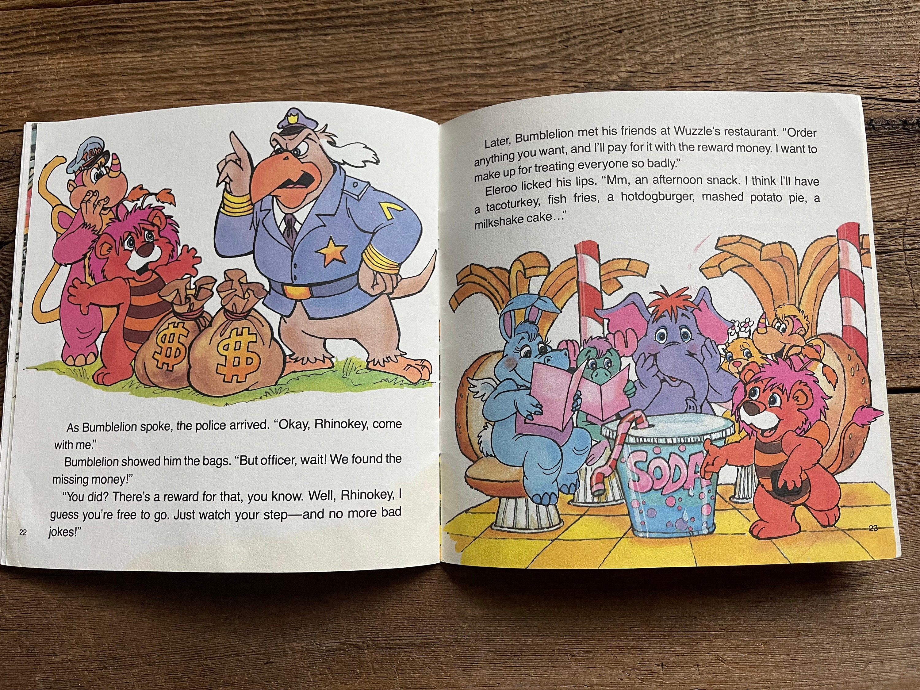 Disney's Wuzzles Book Only // Bumblelion's Funny Money // 1985 Read ...
