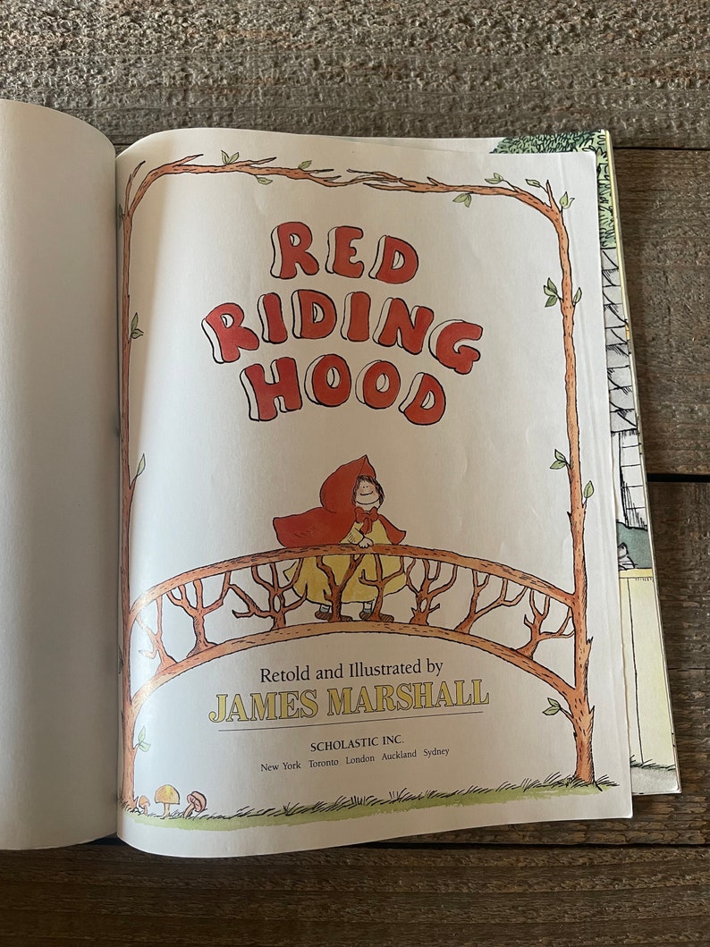 Red Riding Hood // James Marshall // First Scholastic Printing 1991 - Etsy