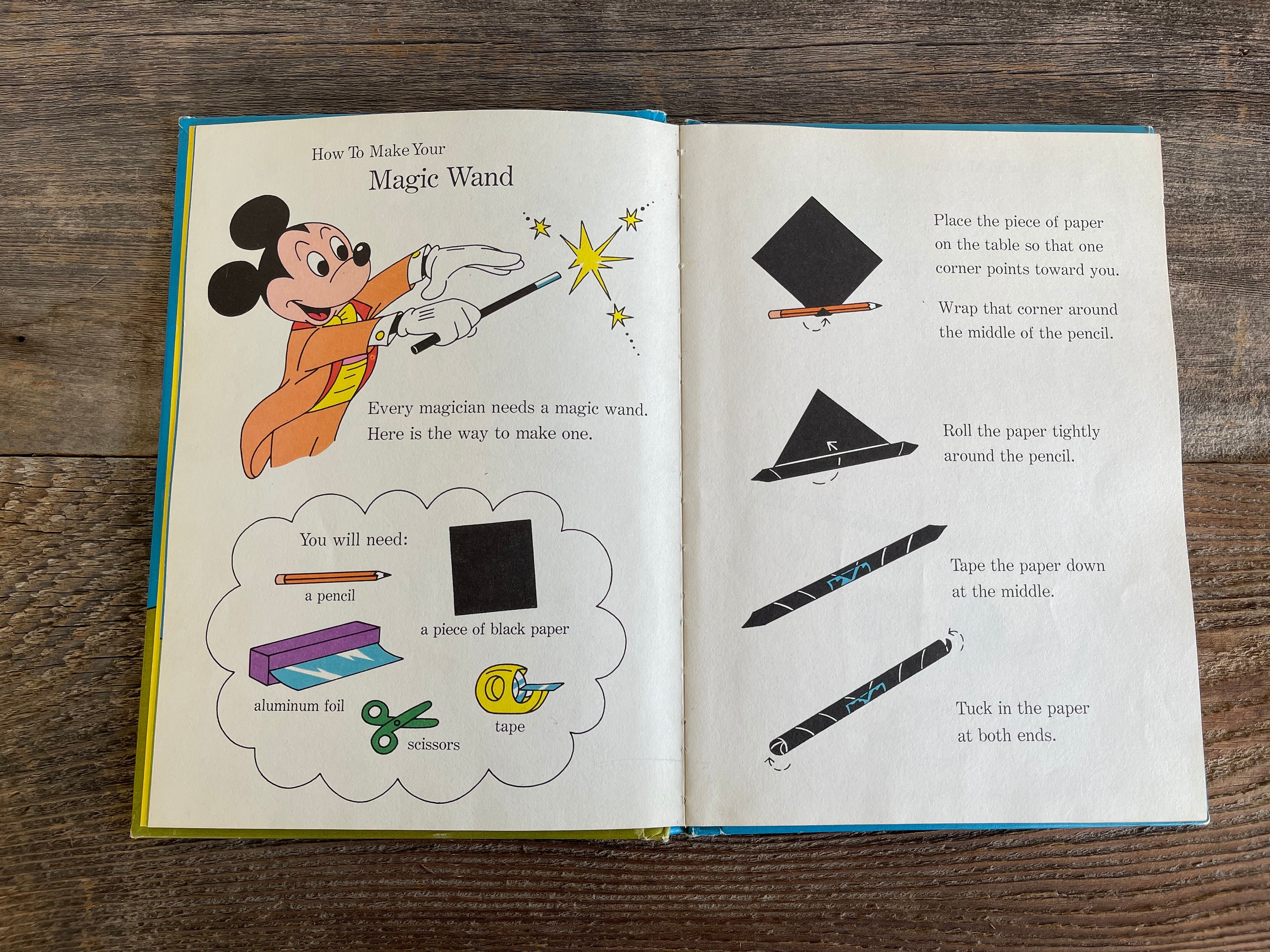 The Mickey Mouse Magic Book // Disney's Wonderful World of - Etsy