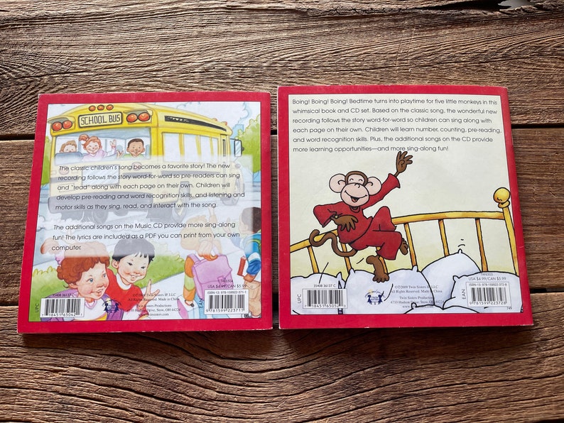 Read & Sing Along Books With CD // Five Little Monkeys and the - Etsy
