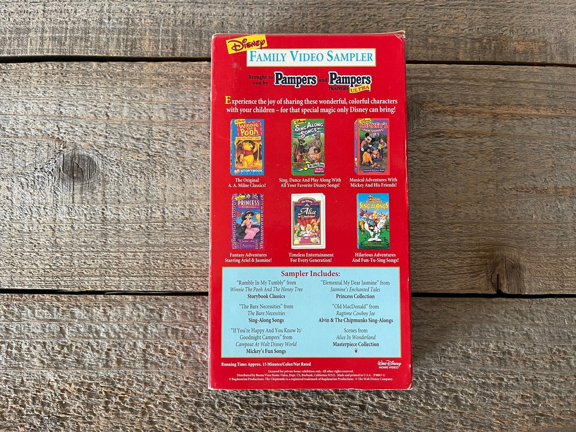 Disney VHS Video // Family Video Sampler // Sing Along // Winnie the ...