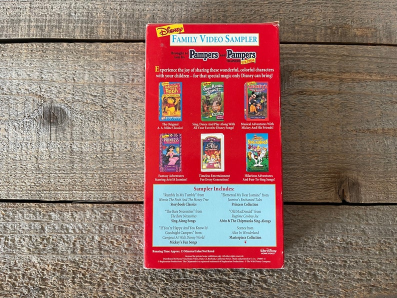 Disney VHS Video // Family Video Sampler // Sing Along // Winnie the ...