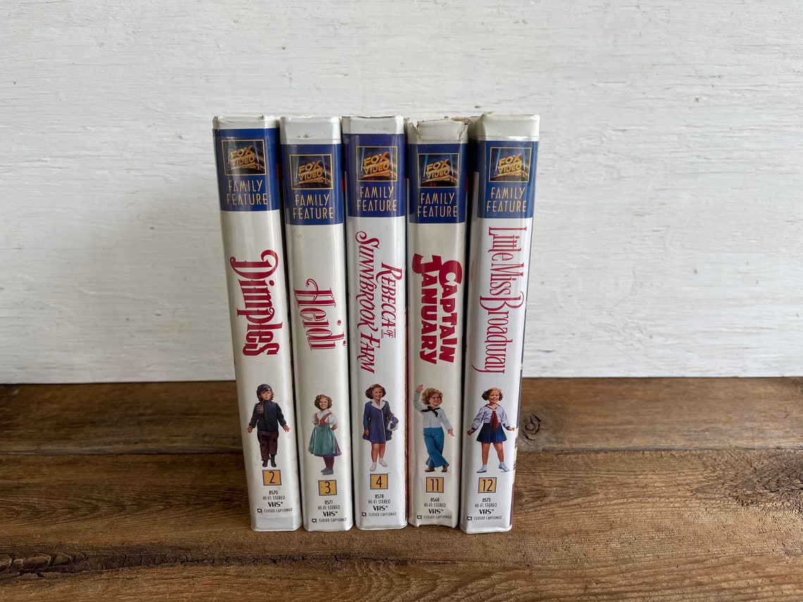 Vintage Shirley Temple VHS Tape Clamshell Case // Colorized Version ...