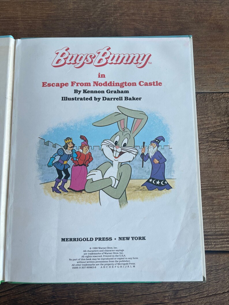 Bugs Bunny in Escape From Noddington Castle // 1980 // Merrigold Press ...