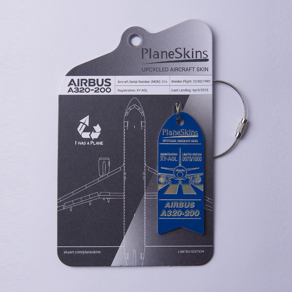 Genuine Aircraft Skin Key Tag Blue A320 - Etsy