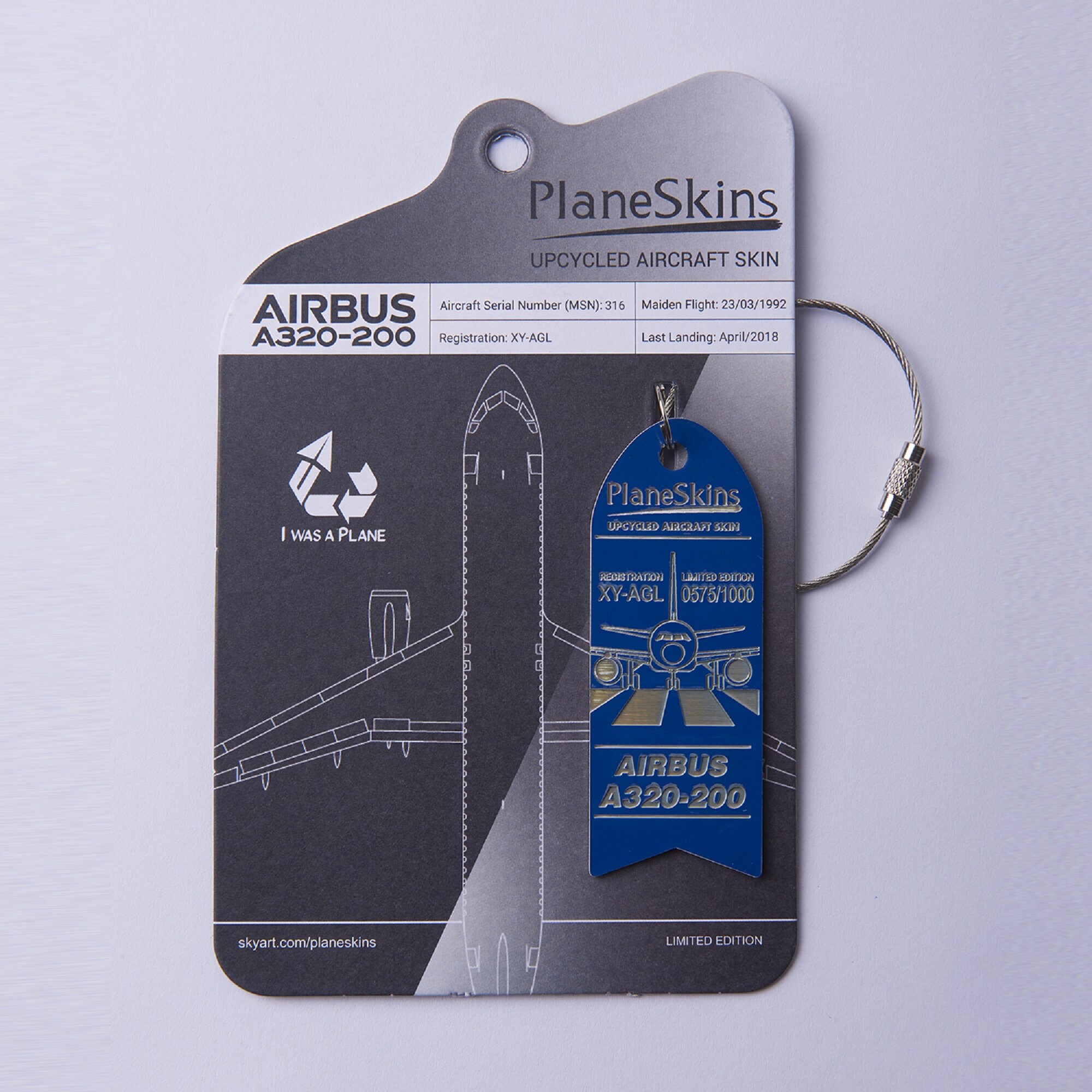 Genuine Aircraft Skin Key Tag Blue A320 - Etsy