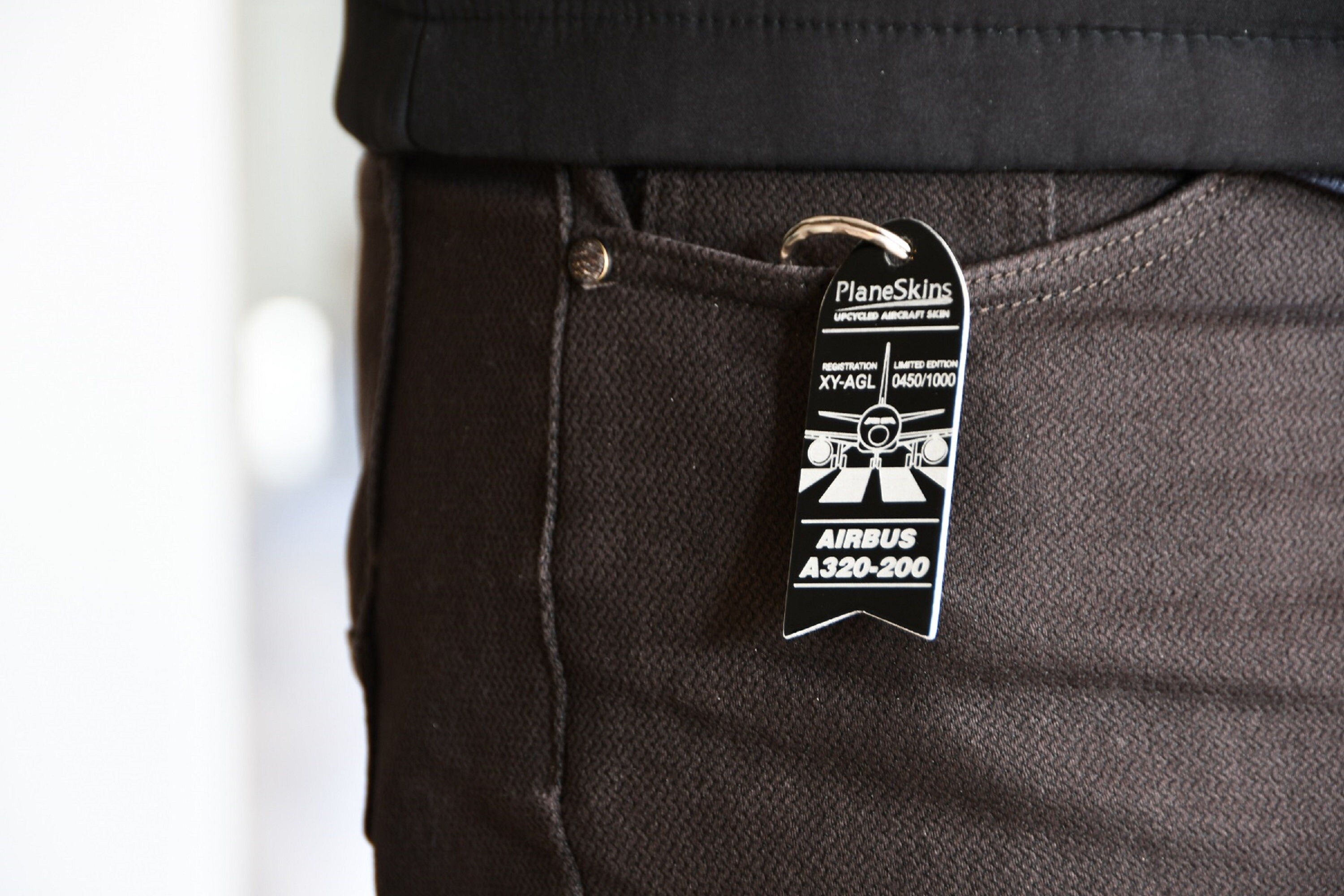 Genuine Aircraft Skin Key Tag - Black - A320 - Etsy