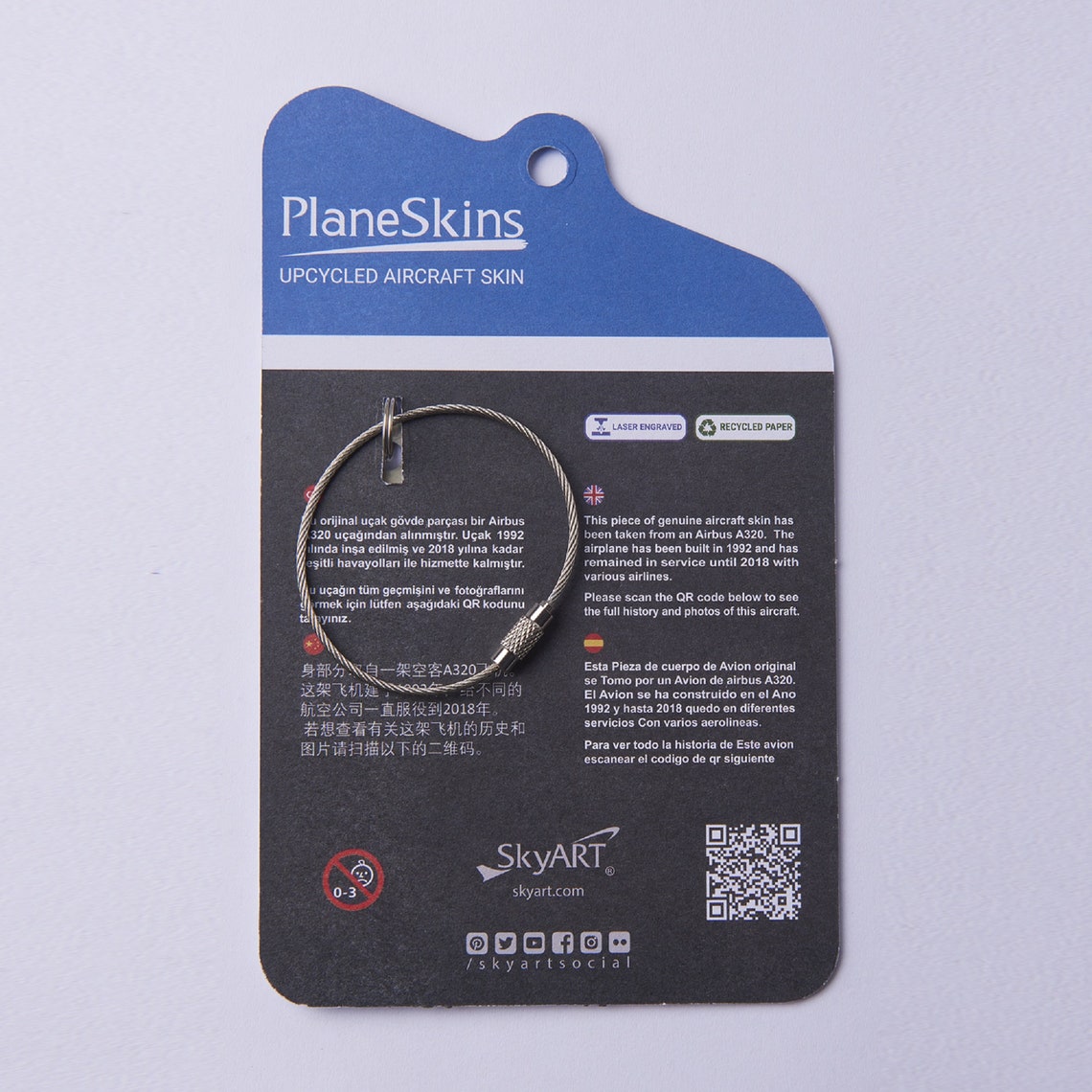 Genuine Aircraft Skin Key Tag Blue A320 - Etsy