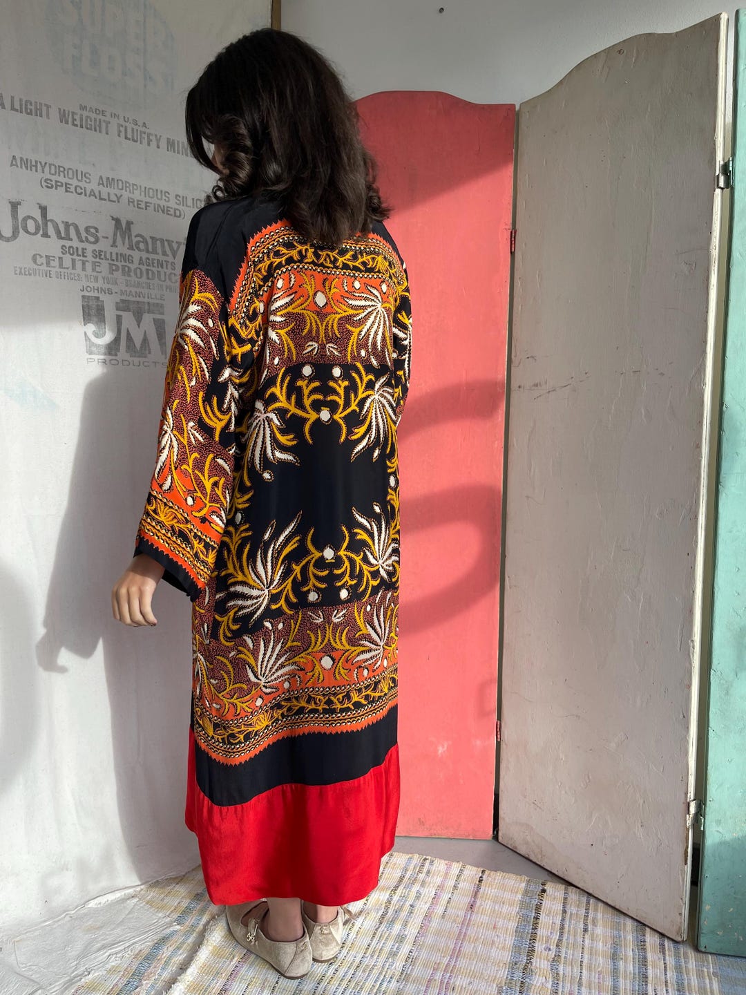 1920s Art Deco Silk Robe - Etsy