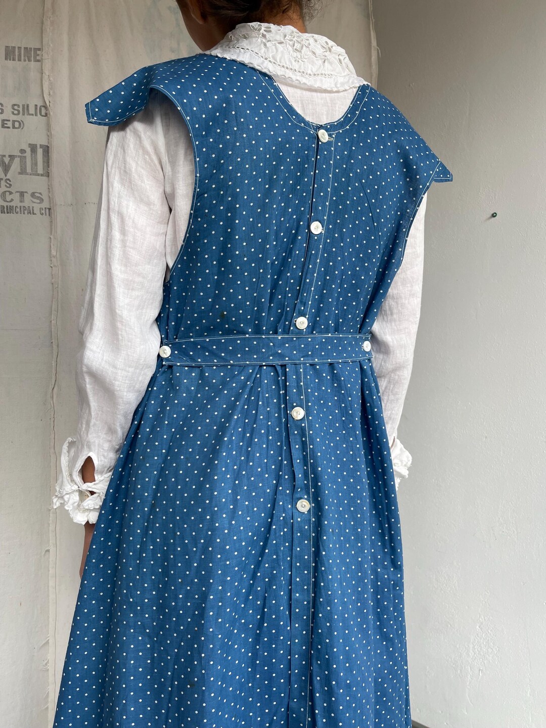 Early 1900s Calico Work Apron - Etsy