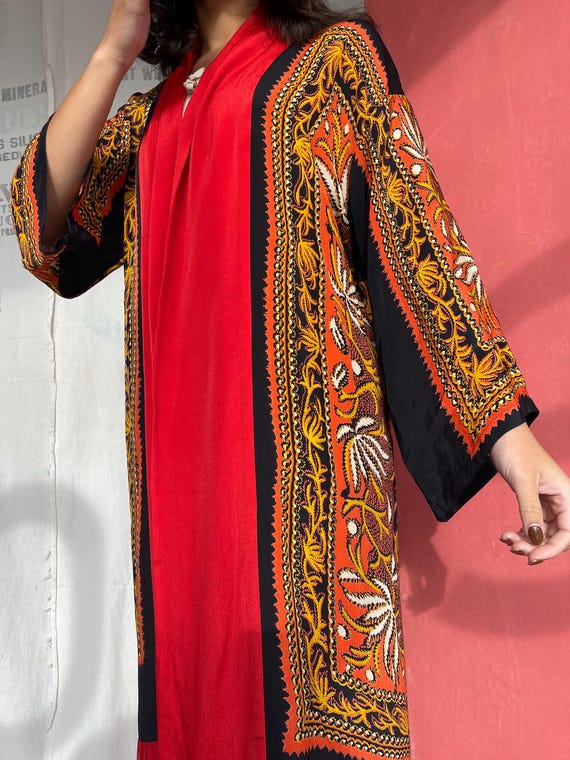 1920s Art Deco Silk Robe - Gem