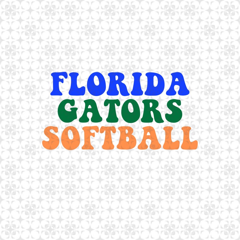 Florida Gators Softball, Retro Wavy Font Bundle - Png and Svg - NCAA ...