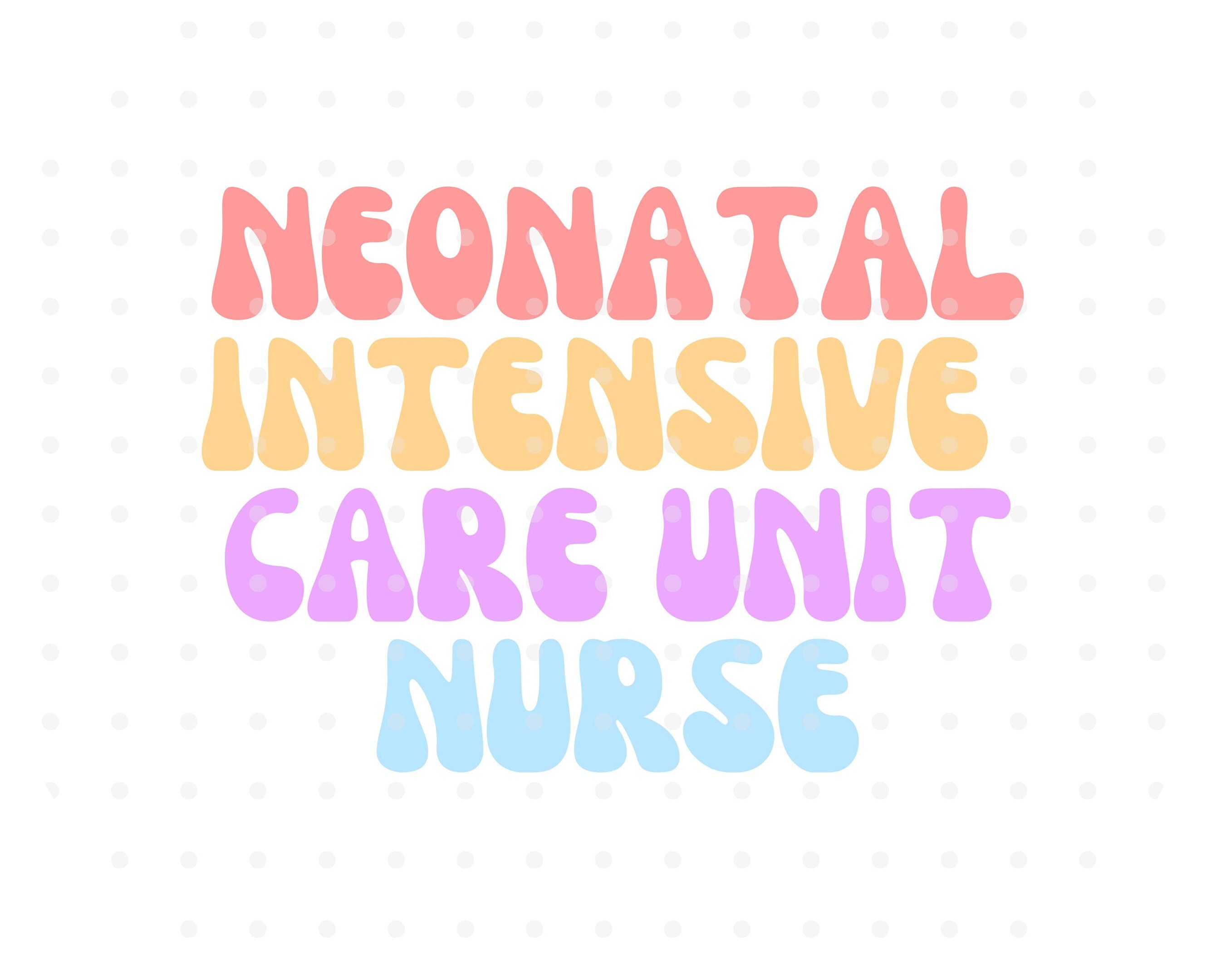 NICU Nurse Png Svg Wavy Retro Font BUNDLE - NICU Nurse - Neonatal ...
