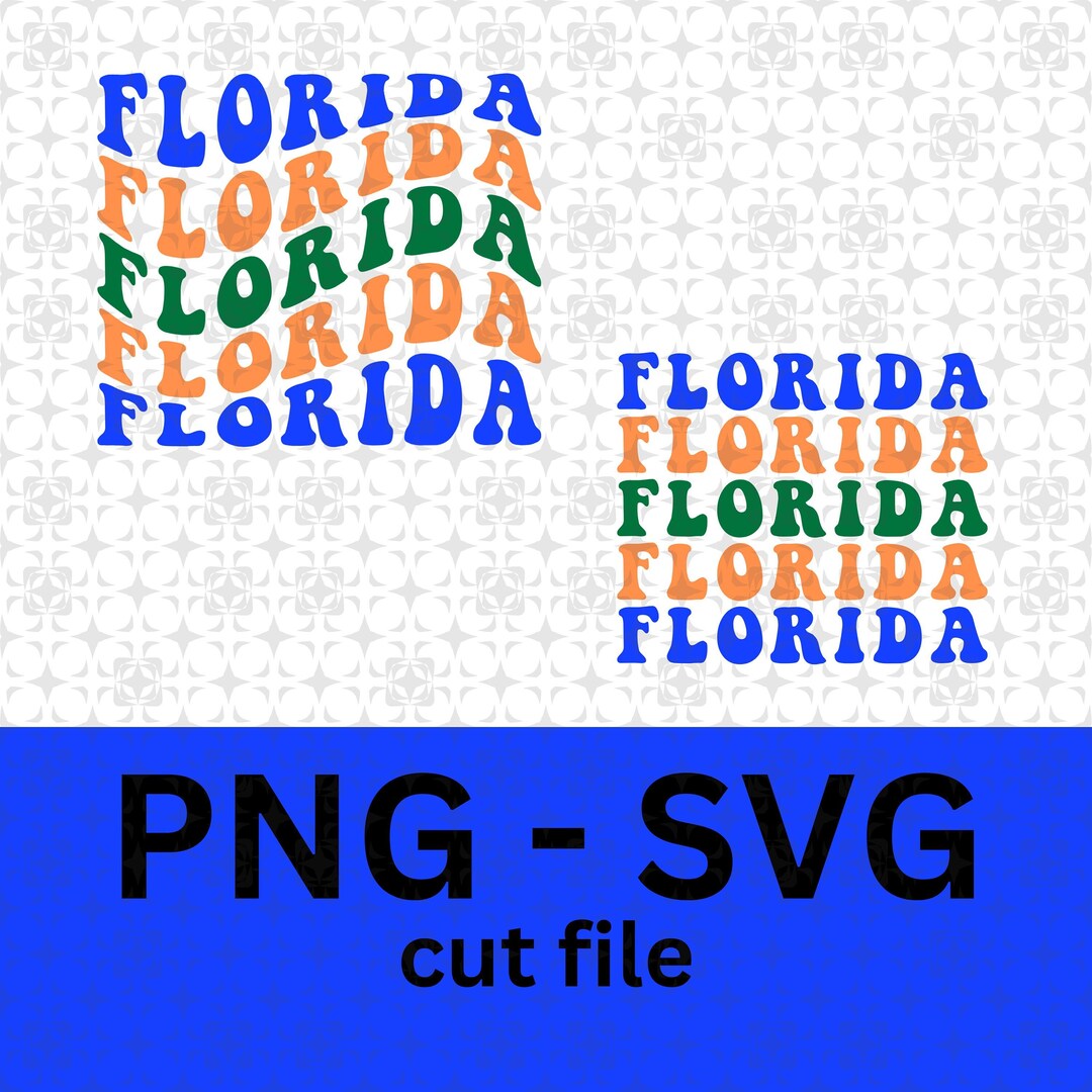 Florida Retro Font Bundle Png and Svg NCAA College, Florida Gators ...